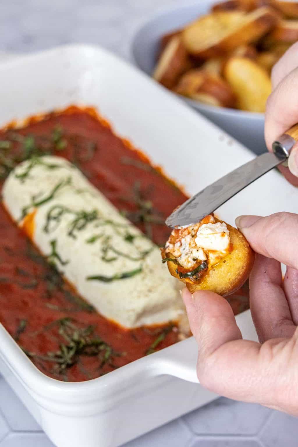 Baked Goat Cheese - Happy Snackcidents