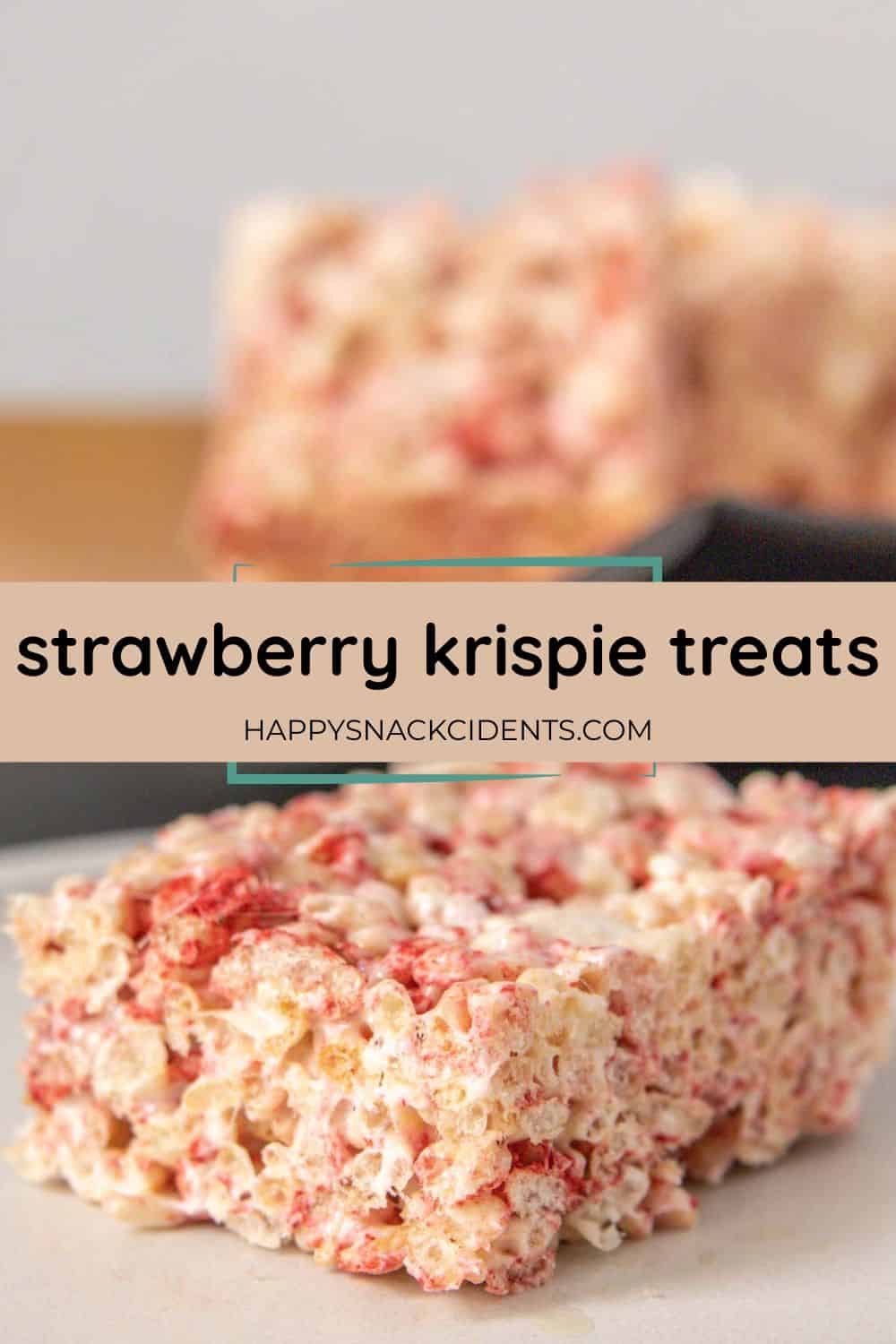 Strawberry Rice Krispie Treats - Happy Snackcidents